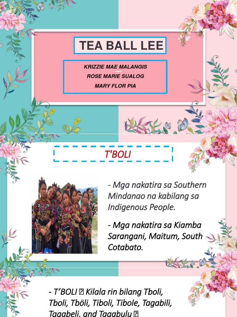 T'boli Powerpoint | PDF