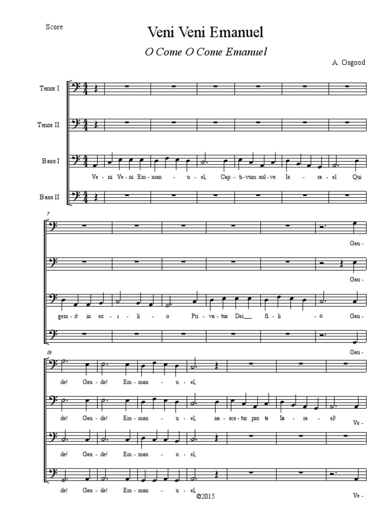 Veni Veni Emmanuel | PDF