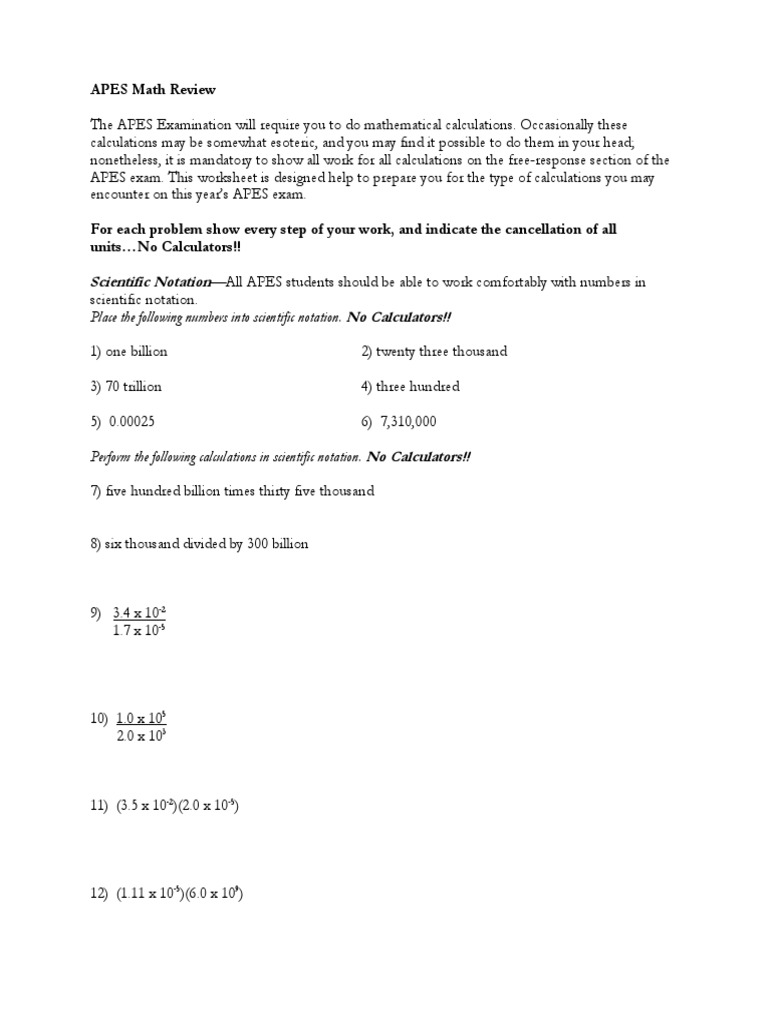 APES Math Energy Problems | PDF | Kilowatt Hour | British Thermal Unit