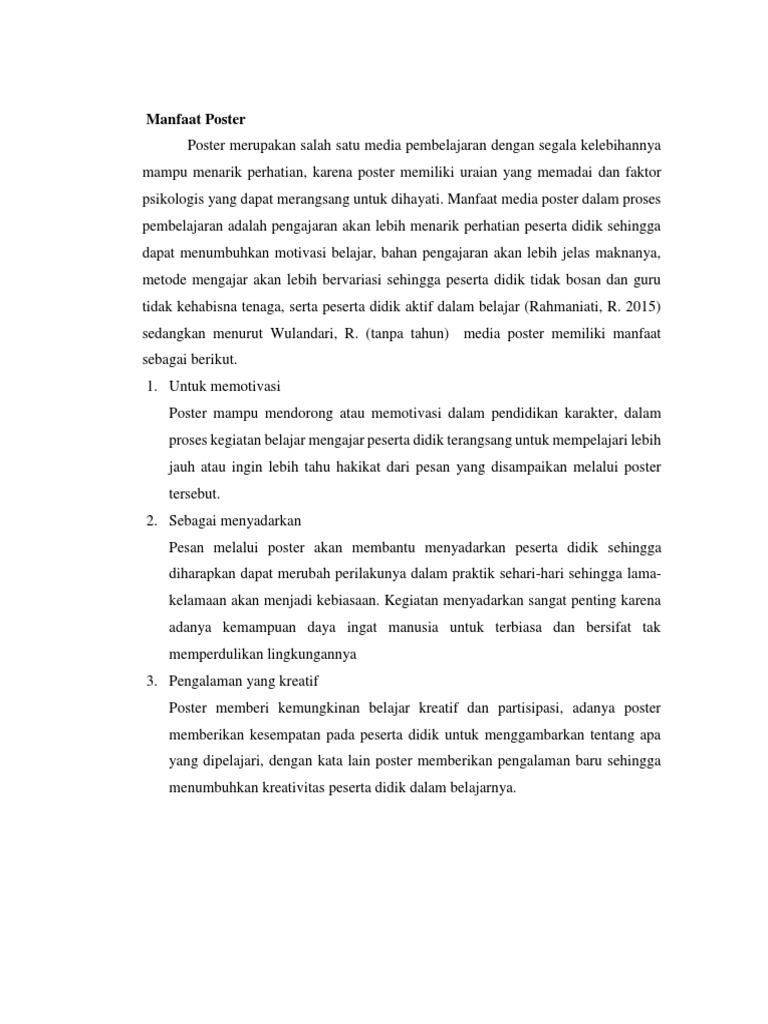 Manfaat Poster | PDF