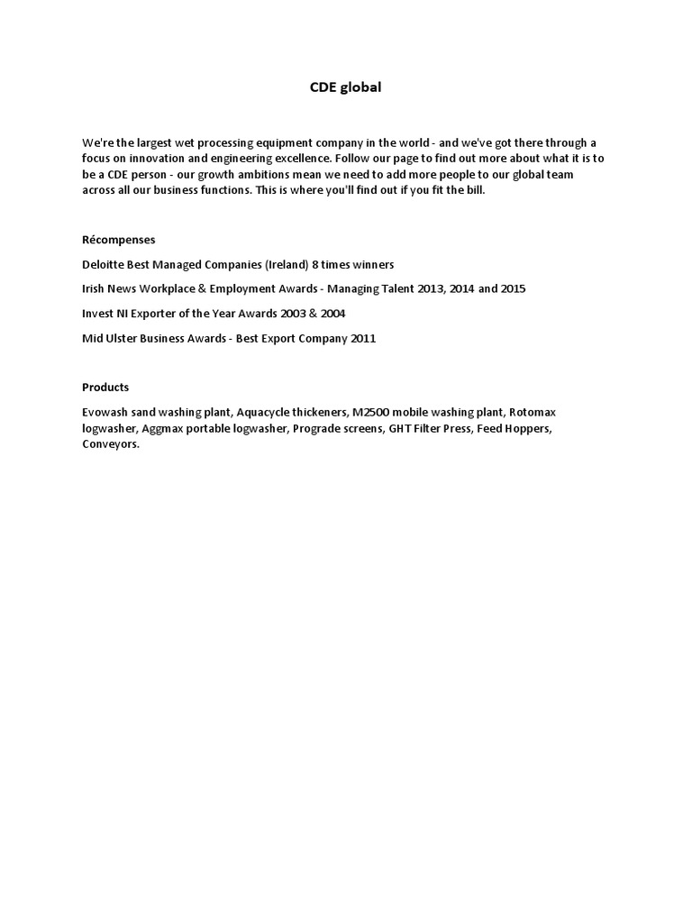 CDE Global | PDF