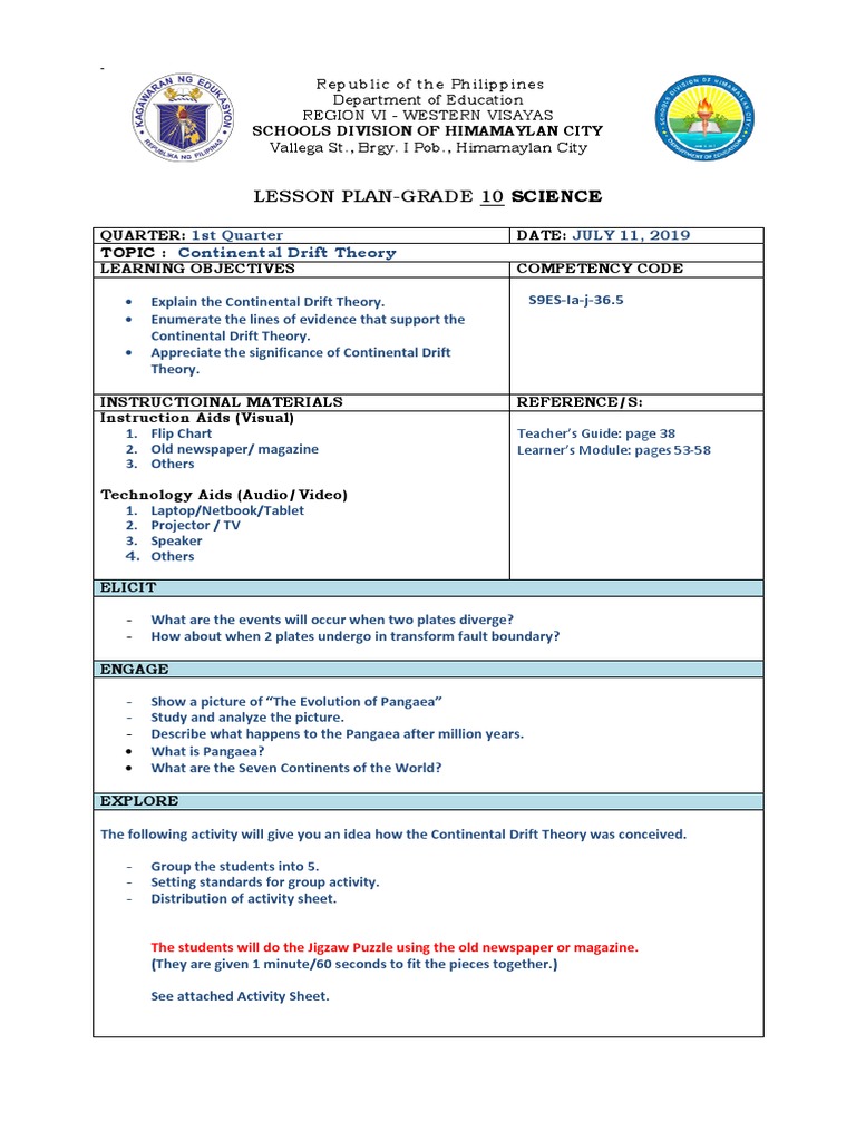 Science 10 Lp-Contextualized | PDF | Continent | Behavior Modification