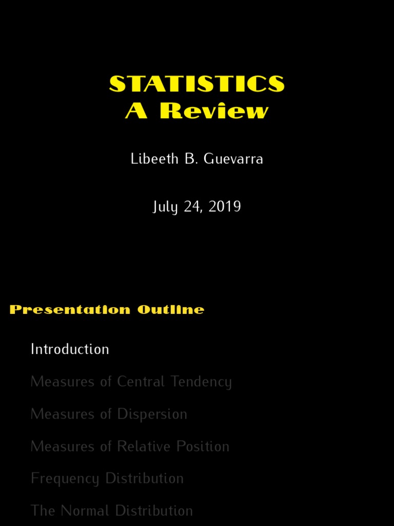 An Introduction to Descriptive Statistics and their Applications | PDF ...