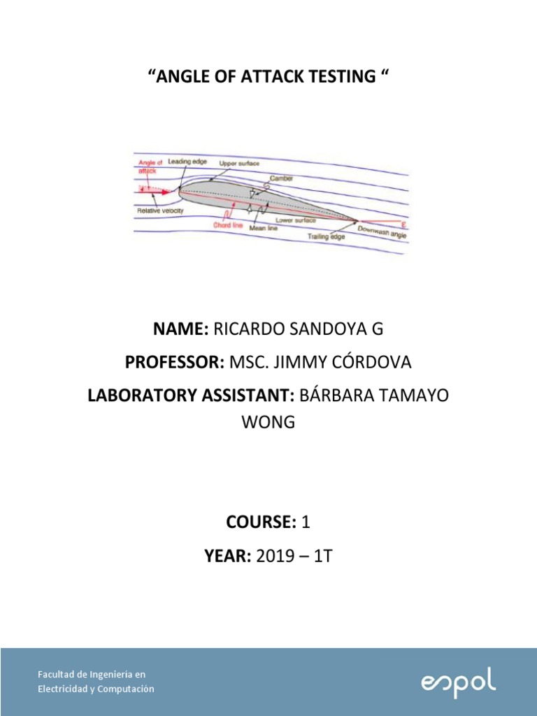 Angle of Attack Testing | Download Free PDF | Lift (Force) | Airfoil