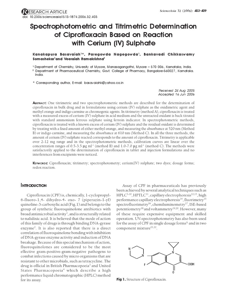 Spectro Photo Metric | PDF | Titration | Chemistry