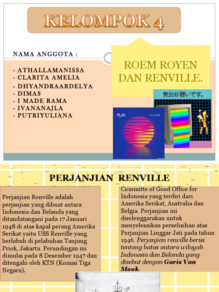 Sejarah PPT Renville Roem Royen | PDF | Politik | Perjalanan