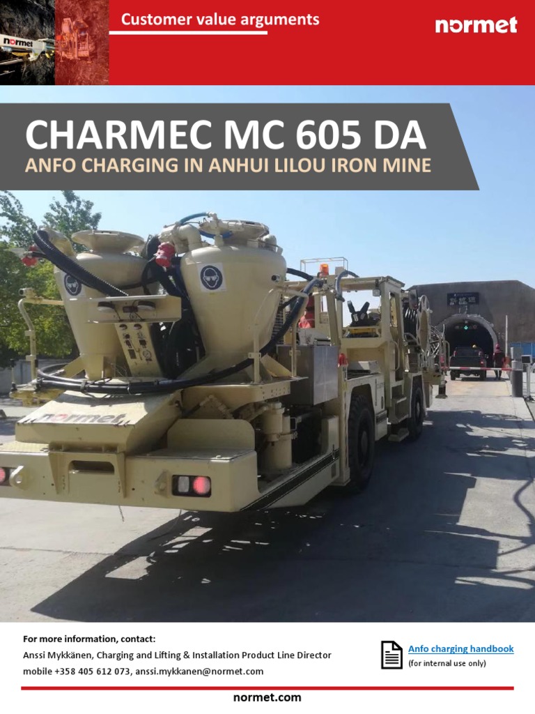 Charmec MC 605 DA Anfo Charging in Anhui Lilou Iron Mine - Customer ...