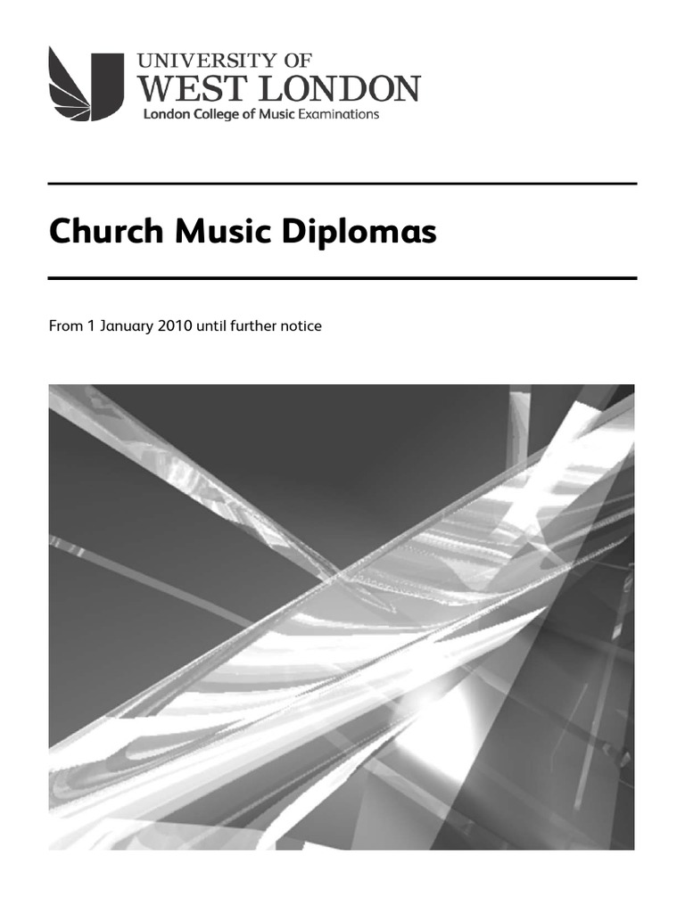 Church Music Diplomas Syllabus | PDF | Performing Arts | Sound
