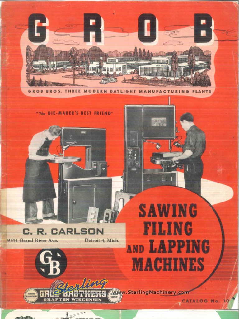 Grob Sawing Filing and Lapping Machines Osn 14, Osn 20, Fa 18, Fa 30 | PDF
