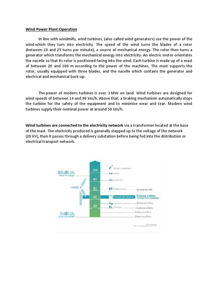 Wind Power Plant:Operation | PDF | Gas Turbine | Jet Engine