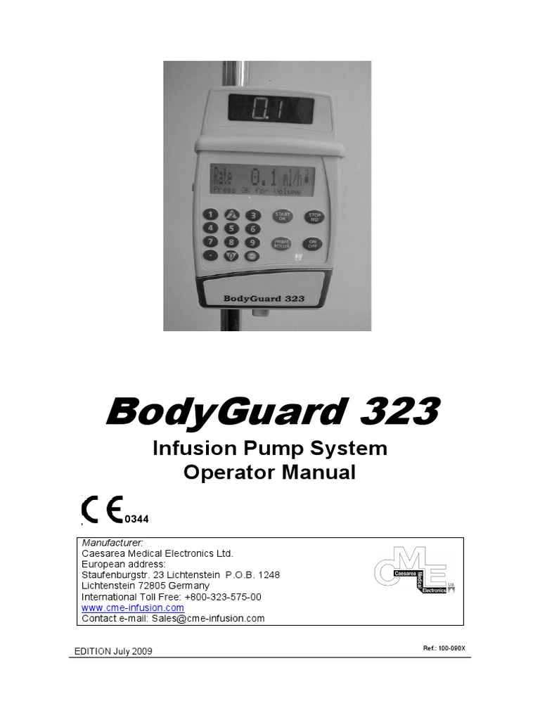 CME BodyGuard 323 - User Manual | PDF | Intravenous Therapy | Battery ...