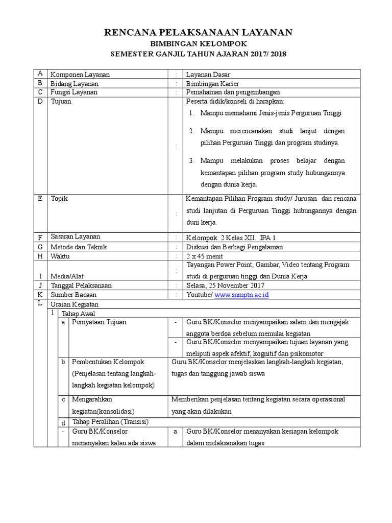 RPL Bimbingan Kelompok | PDF