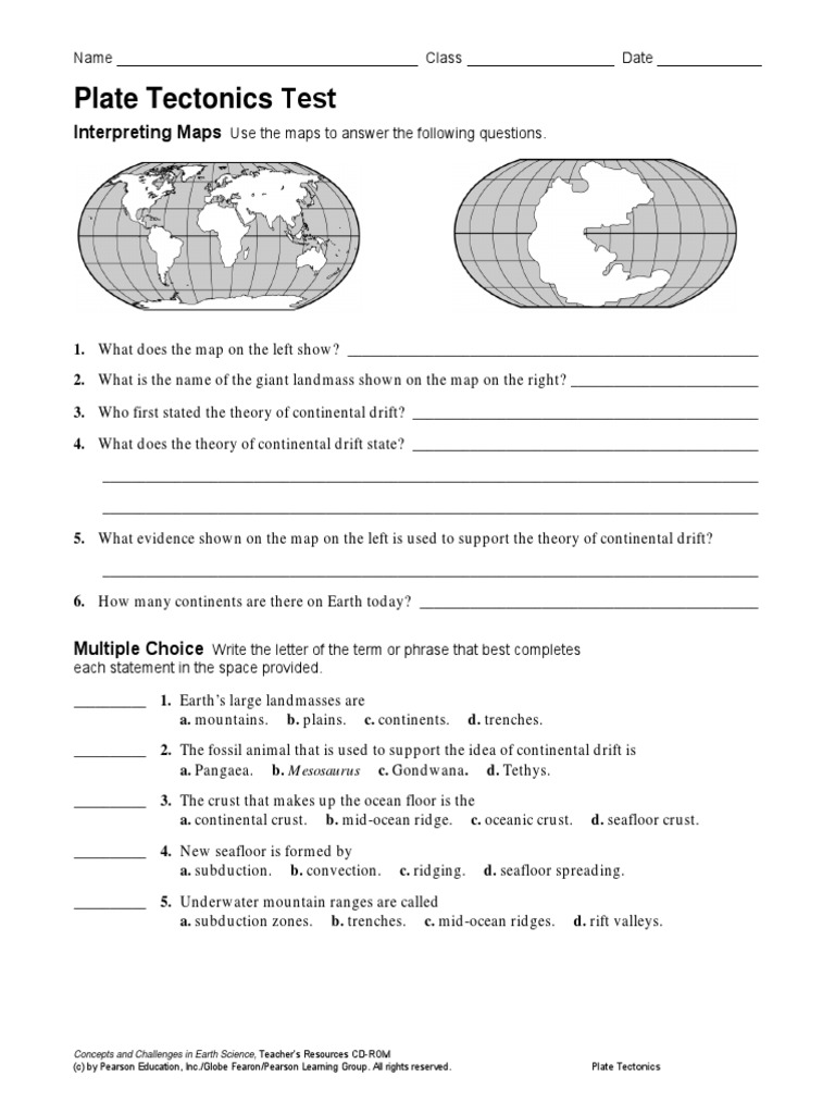 Plate Tectonics Exam | PDF | Plate Tectonics | Planets Of The Solar System
