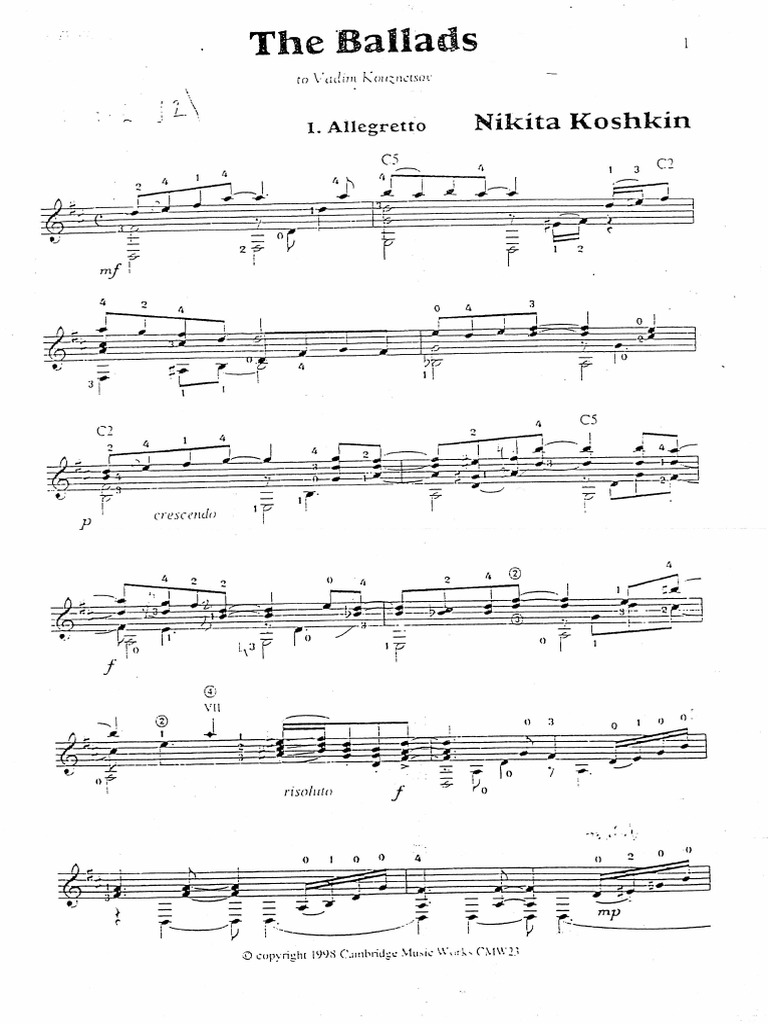 Koshkin Ballads PDF | PDF