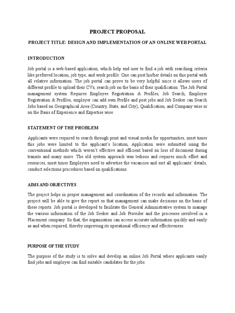 Project Proposal: Project Title: Design and Implementation of An Online ...