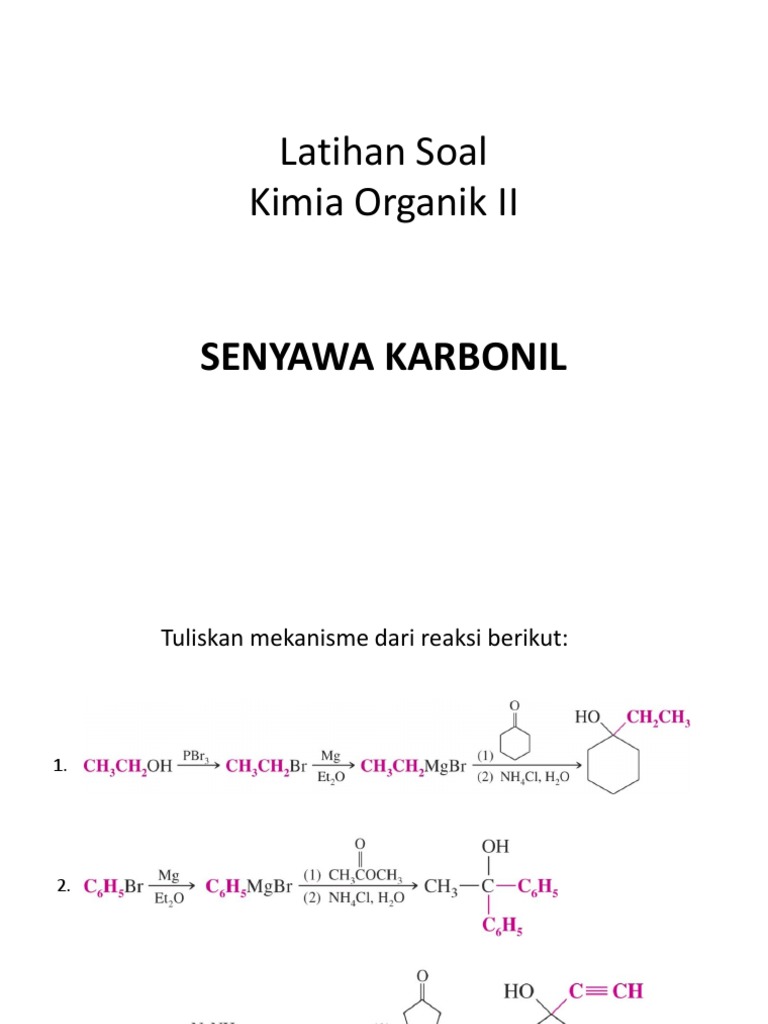 Latihan Soal Senyawa Karbonil | PDF