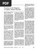 CAMI Questionnaire | PDF | Psychiatric Hospital | Mental Disorder