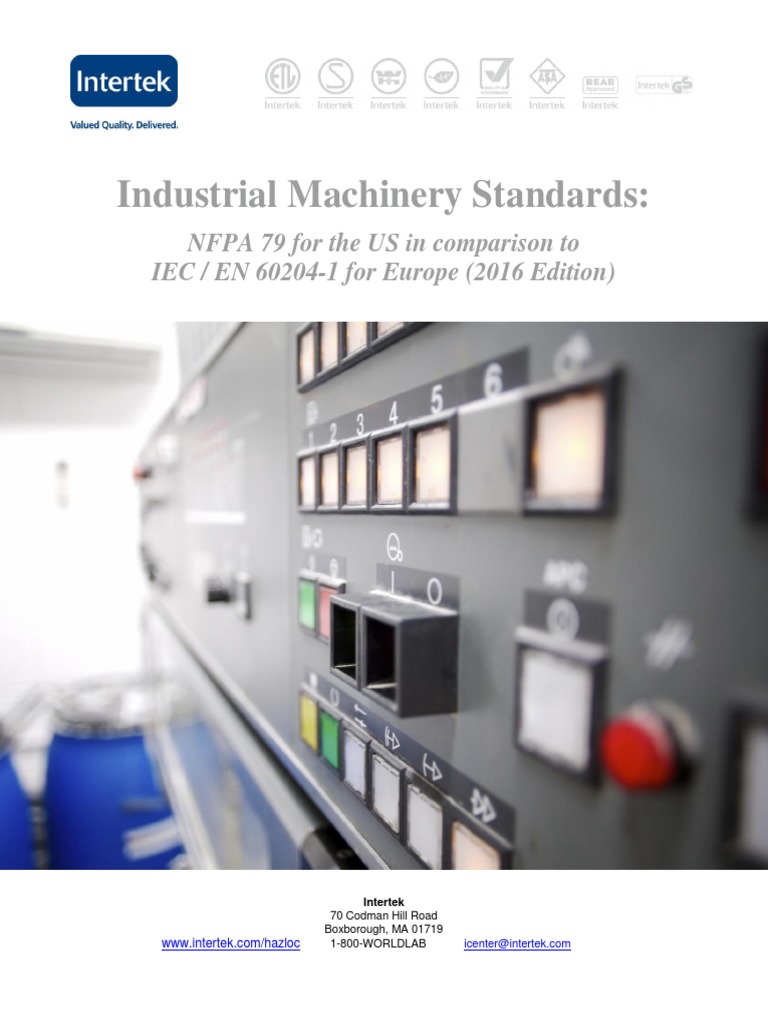 Machinery NFPA 79 V EN60204-1 PDF | PDF | Direct Current | Regulatory Compliance