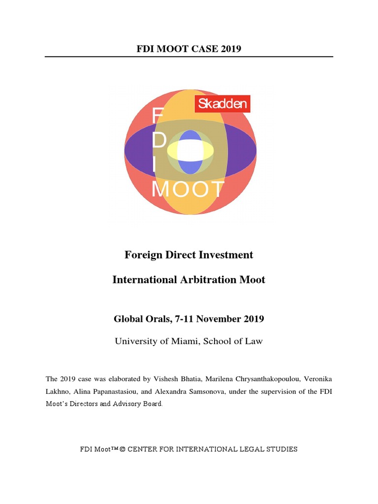 FDI Moot Problem | PDF | Arbitration | Internet