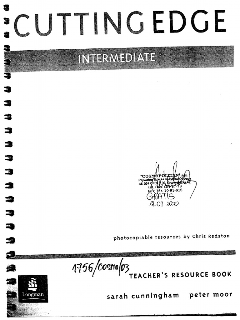 Pub - Cutting Edge Intermediate Teachers Resource Book PDF | PDF