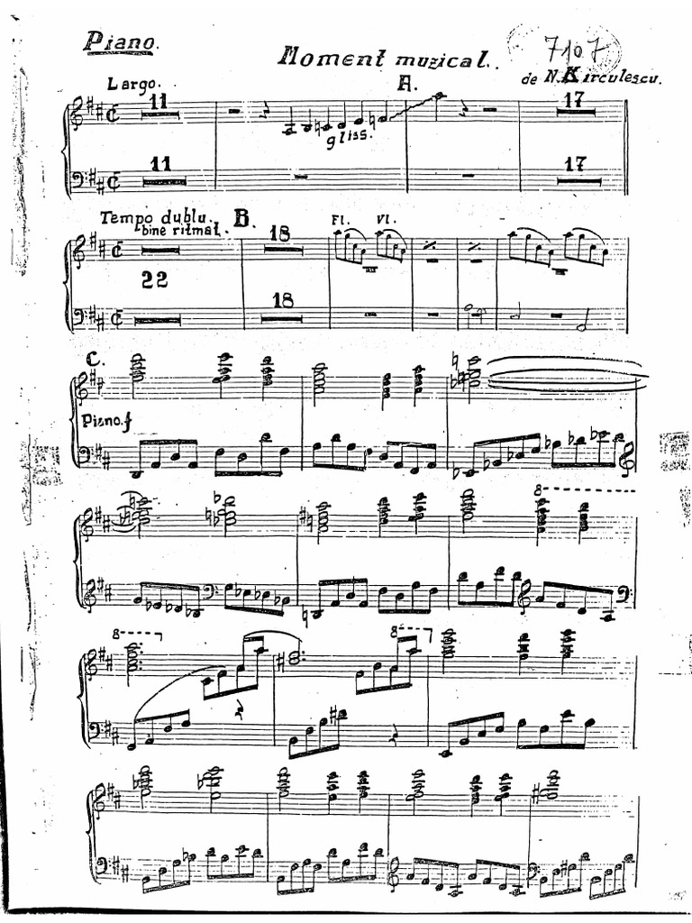 N. Kirculescu - Moment Muzical Piano | PDF