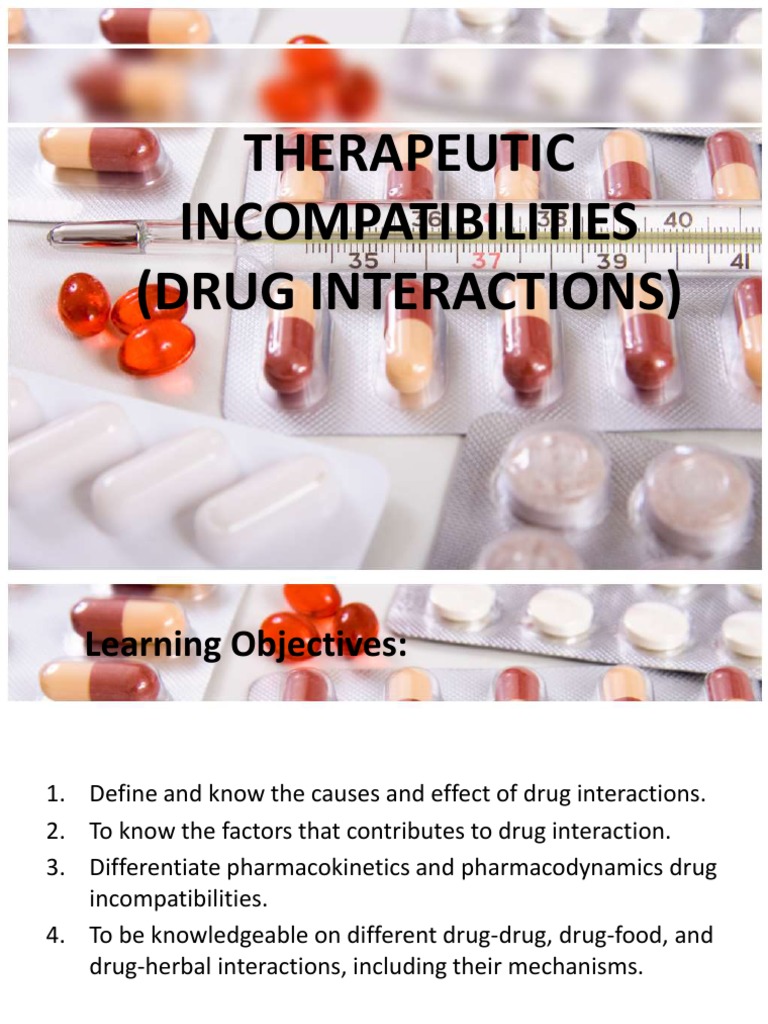 Classifying Therapeutic Incompatibilities: Understanding the ...