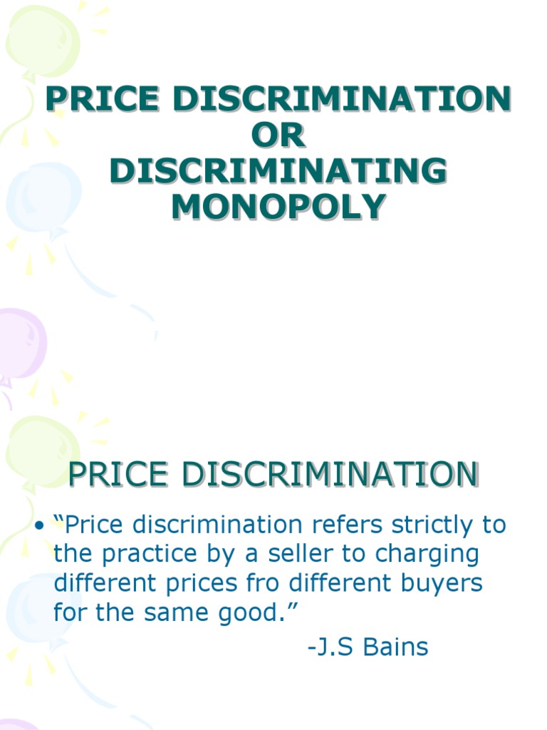 Understanding Price Discrimination in Monopoly | PDF | Law