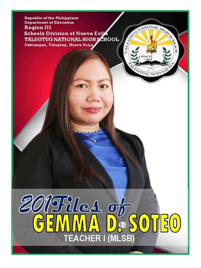 Teacher I (MLSB) : Region III Schools Division of Nueva Ecija Talugtug ...