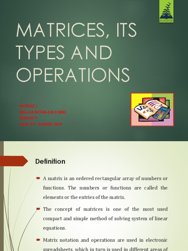 Matrics | PDF | Matrix (Mathematics) | Operator Theory