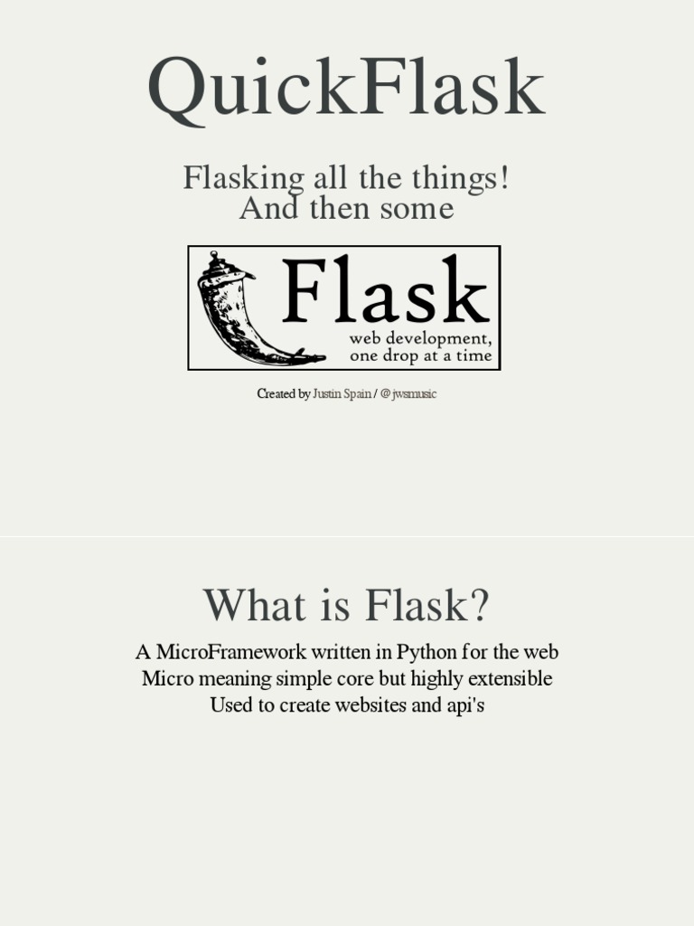 QuickFlask: A Beginner's Guide to Flask | PDF | Python (Programming Language) | Software Development