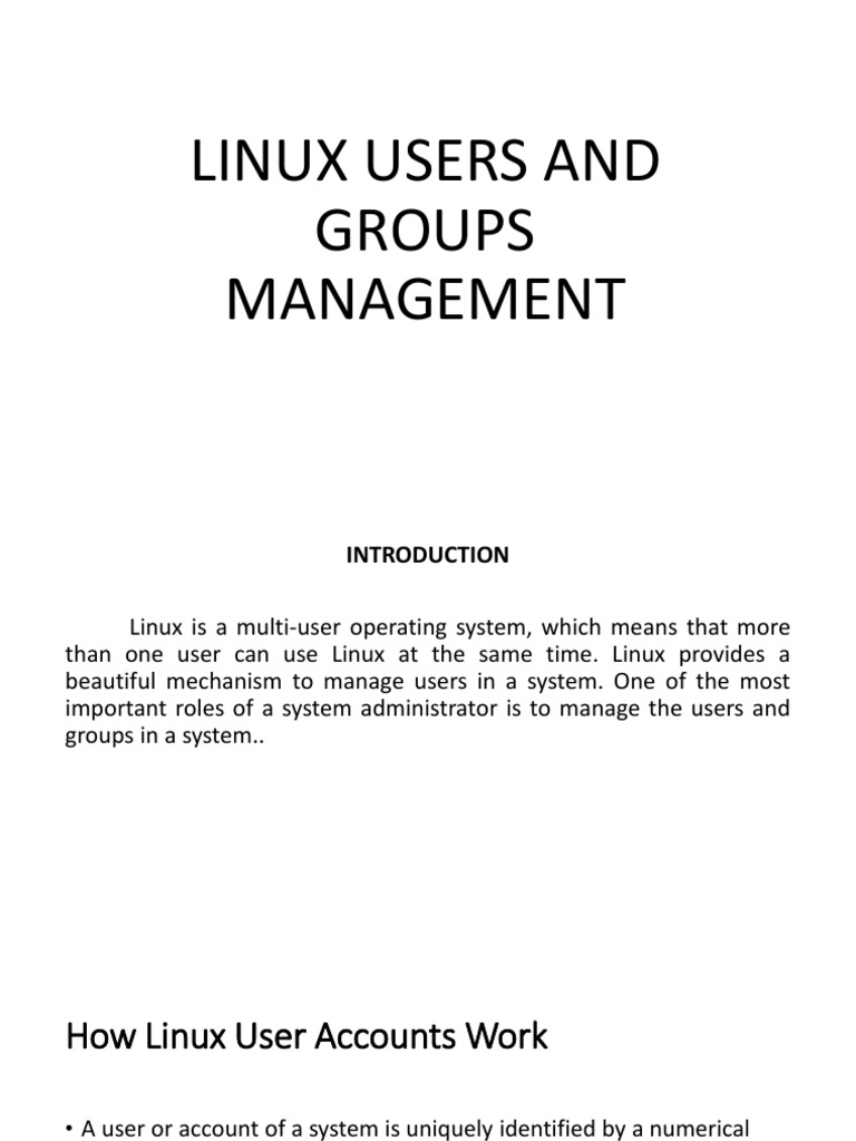 Linux Users and Groups Management | PDF | Superuser | Utility Software