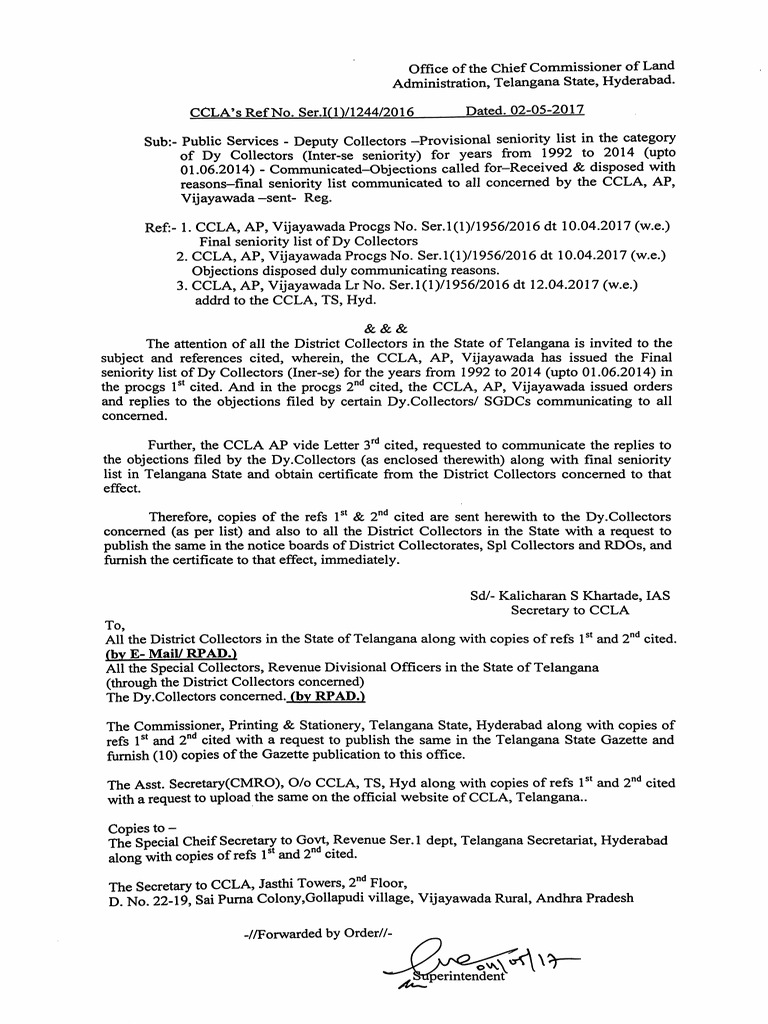 Seniority List With LT | PDF | Government