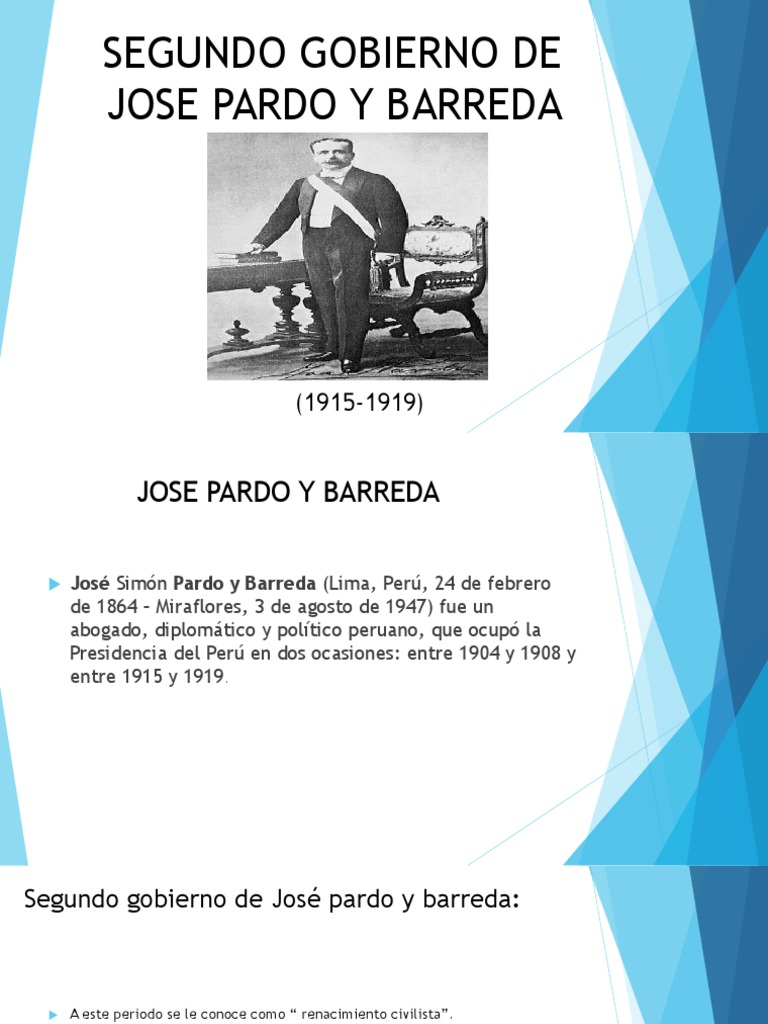Segundo Gobierno de José Pardo (1915-1919) | PDF | Historia