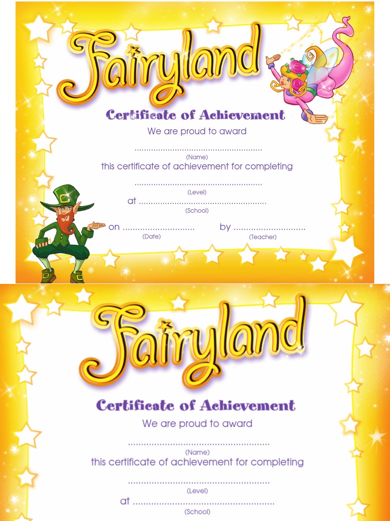 Certificate of Achievement Template | PDF | Teaching Methods ...