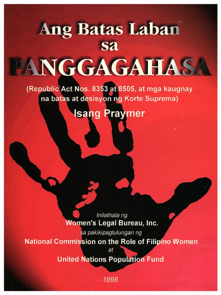 Ang Batas Laban Sa Panggagahasa PDF | PDF