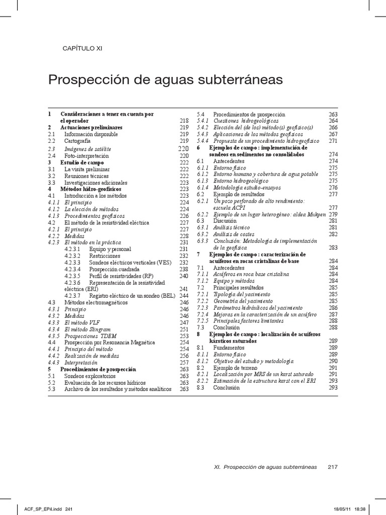 Prospeccion Agua Subterr | PDF | Agua subterránea | Geología