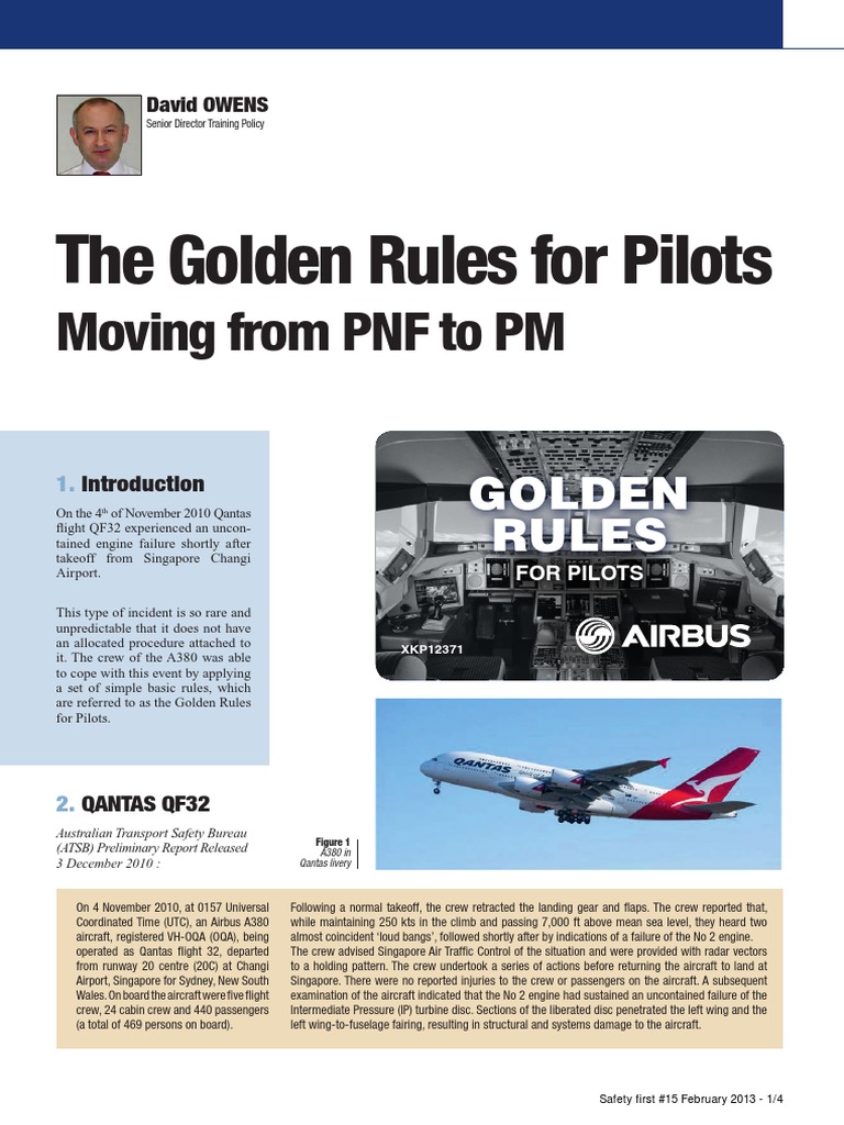 The Golden Rules For Pilots | PDF | Aerospace | Aviation Safety