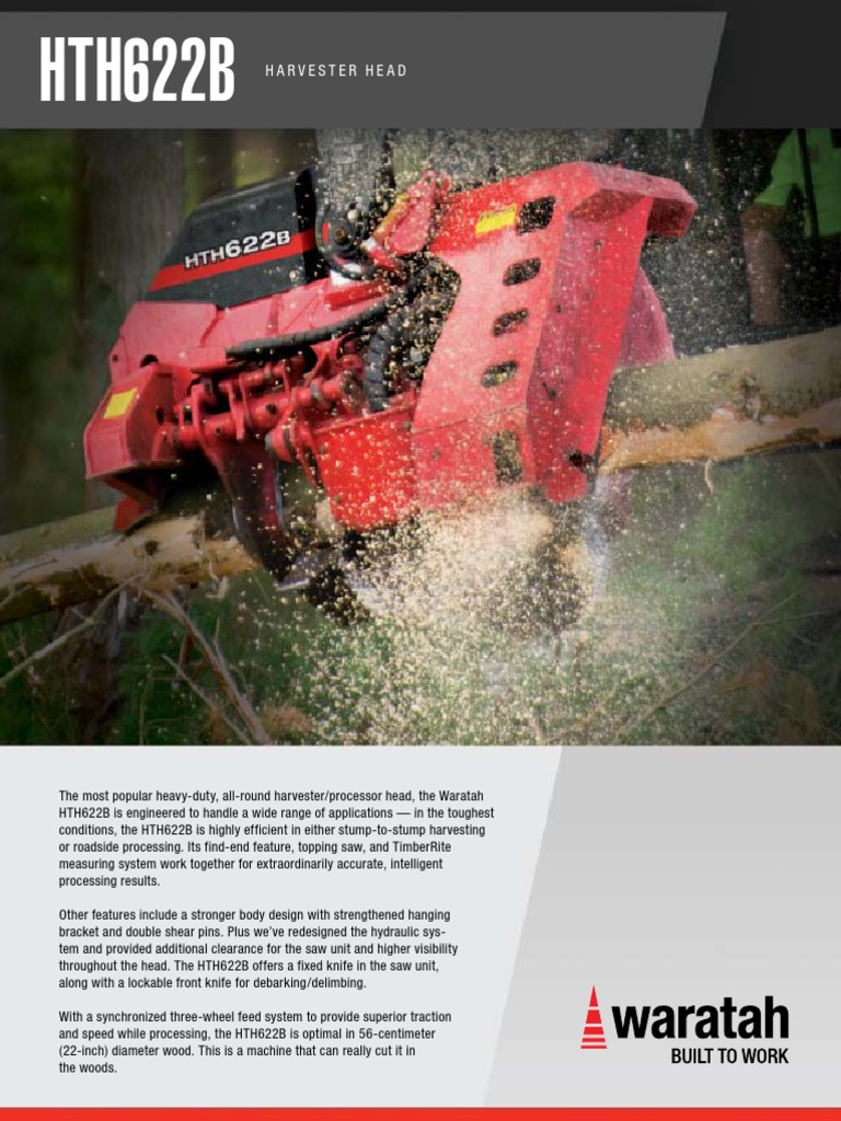Waratah HTH622B Harvester Head Manual | PDF | Vehicles | Manufactured Goods