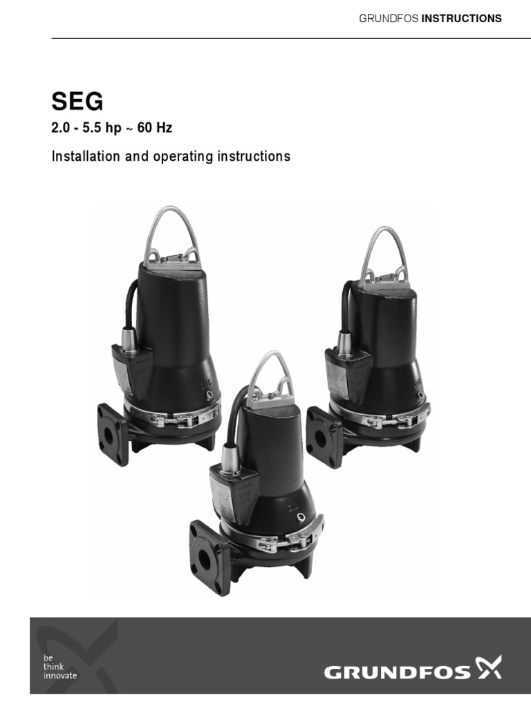 Grundfos SEG IOM | PDF | Mains Electricity | Pump