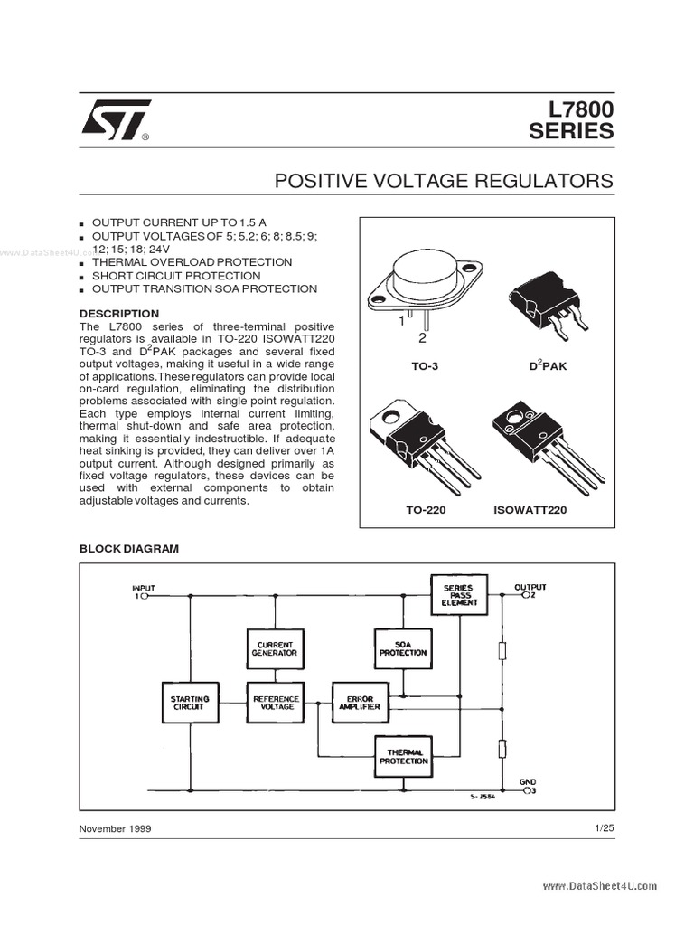 7812CV STMicroelectronics PDF | PDF | Electrical Engineering | Electricity