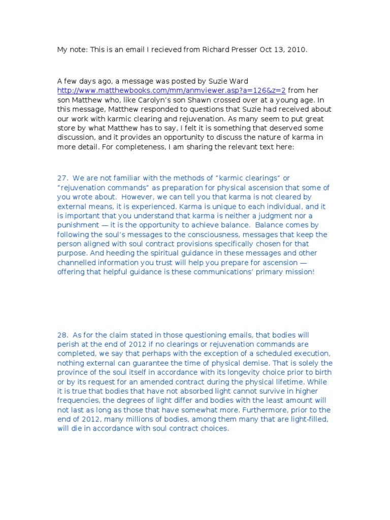 The Karmic Clearing and Rejuvenation Commands | PDF | Karma | Reincarnation