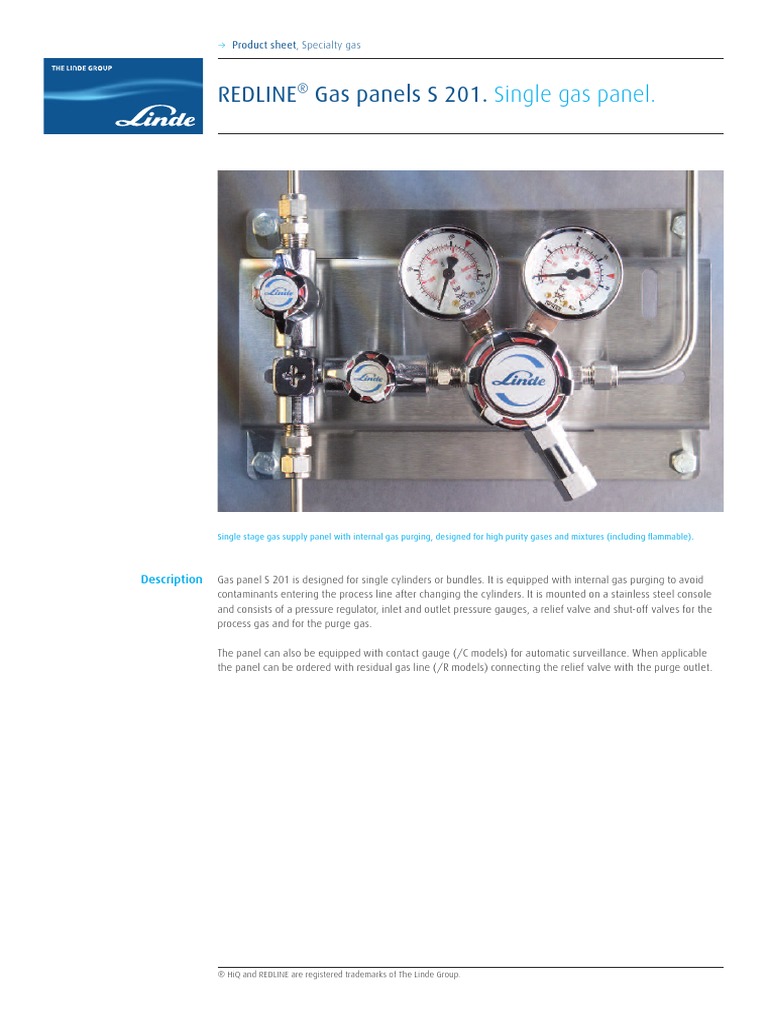 REDLINE Product Data Sheet - Gas Panel S201 - tcm899-92293 | PDF ...