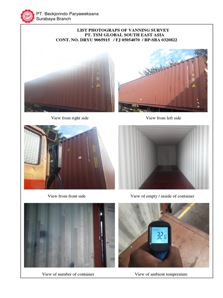 List Photograps of Vanning Survey Pt. TSM Global South East Asia CONT ...