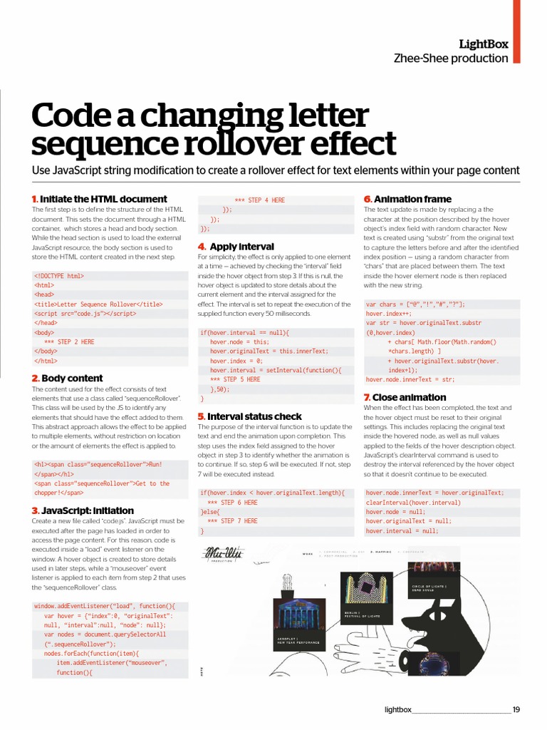 Code Changing Letter | PDF | Html | Java Script
