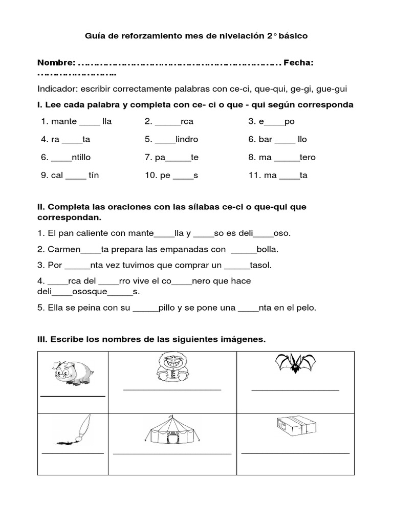 Guia N 2 Ce Ci Que Qui Ge Gi Gue Gui Reparado | PDF