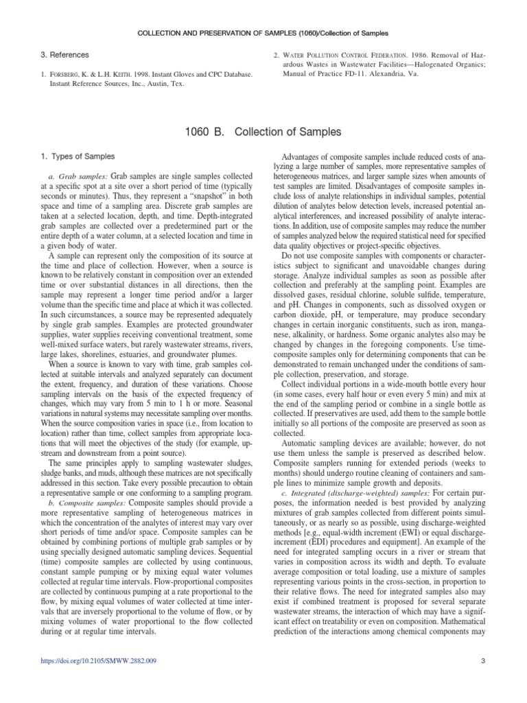 Standard Methods Versión 23 Muestreo | PDF | Sampling (Statistics ...