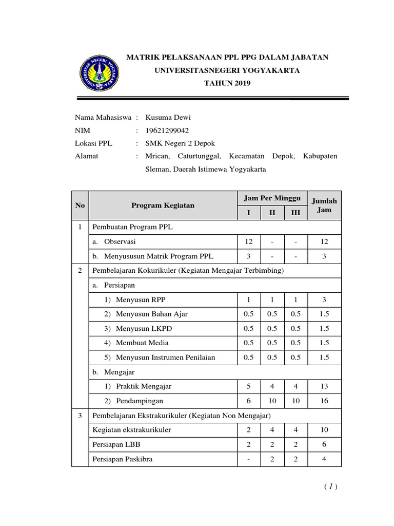 003 Matriks PPL | PDF