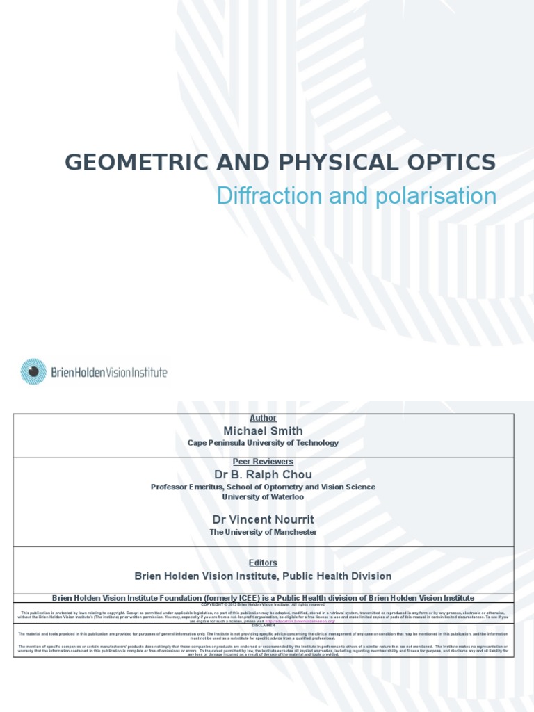 10 Diffraction and Polarisation | PDF | Polarization (Waves) | Diffraction