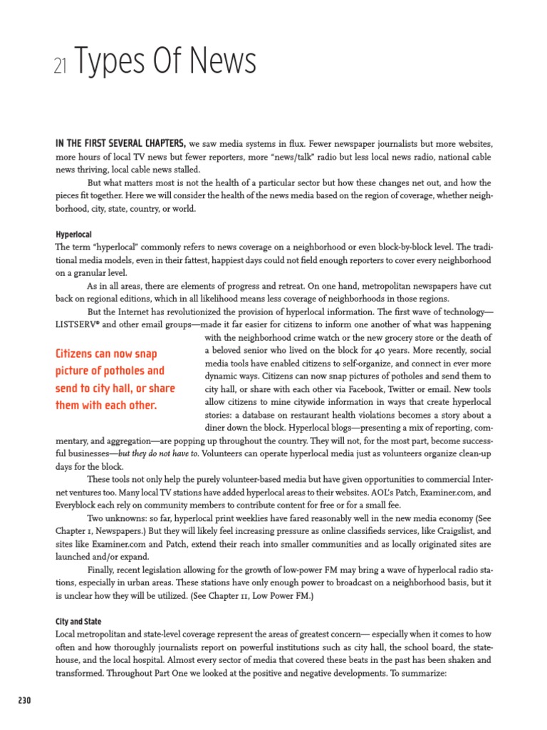 INoC 21 Types of News PDF | PDF | Newspapers | News