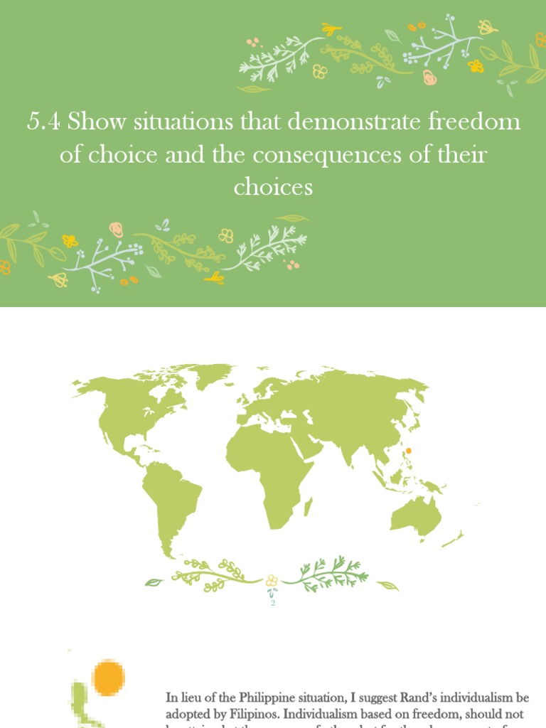 5.4 Show Situations That Demonstrate Freedom of Choice and The ...